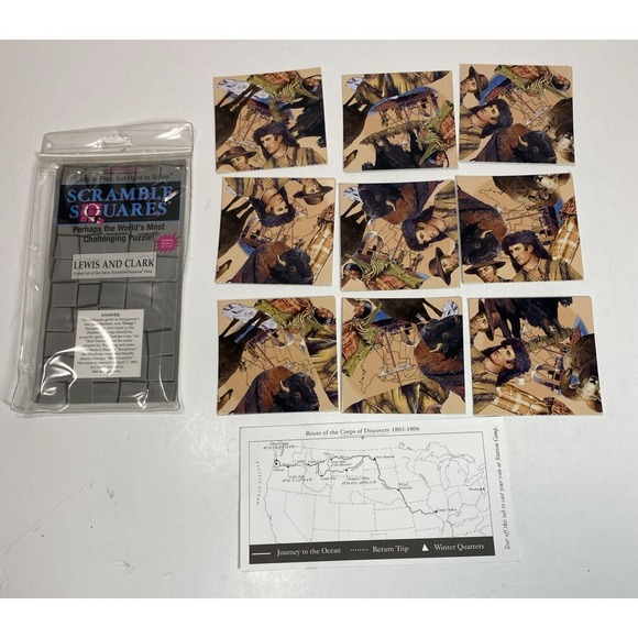 Games | Vintage Scramble Squareslewis Clark Educational Puzzle Easy To ...